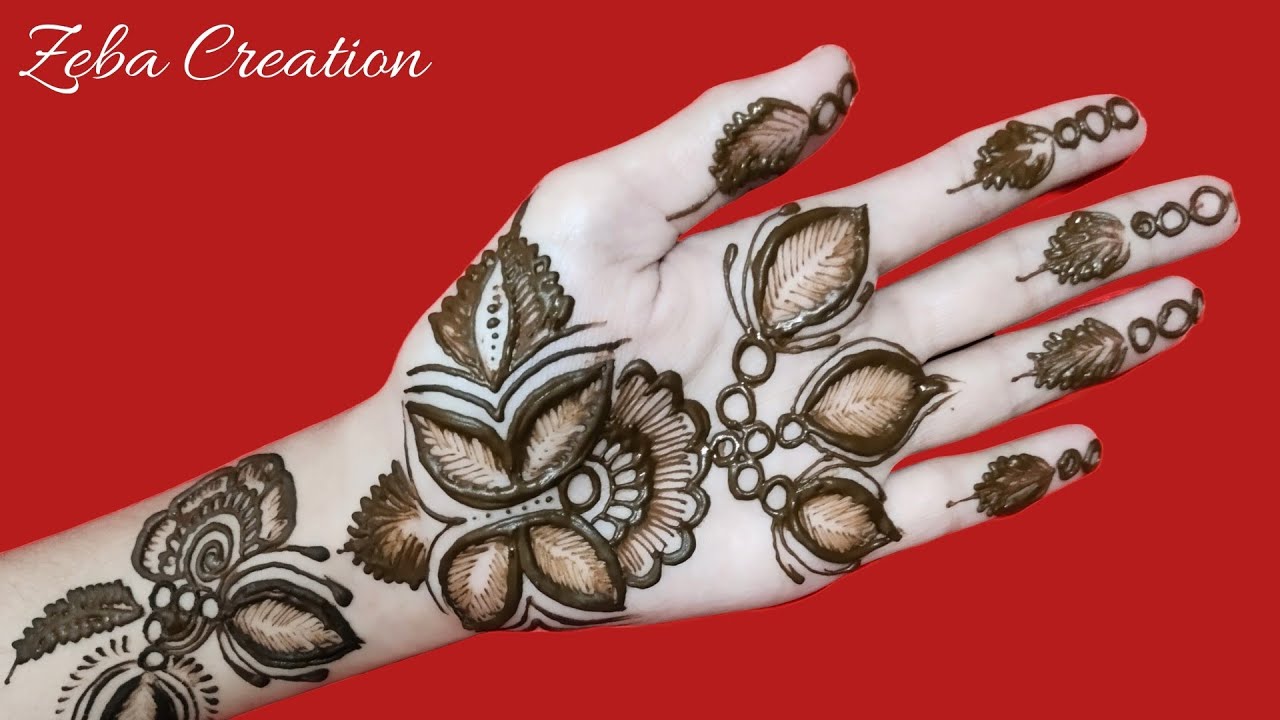 Simple Front Hand Mehandi Design | Easy Mehndi Design - YouTube