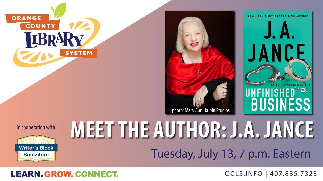 Meet the Author: NYT Bestseller J.A. Jance - YouTube