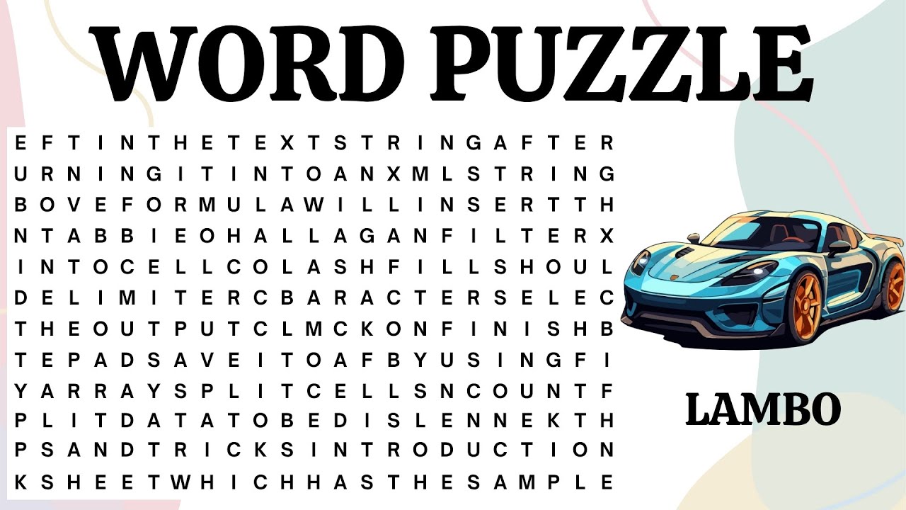 🔥WORD SEARCH CHALLENGE: SUPERCARS EDITION! | Can You Find Them All? 🏎️💨 ...
