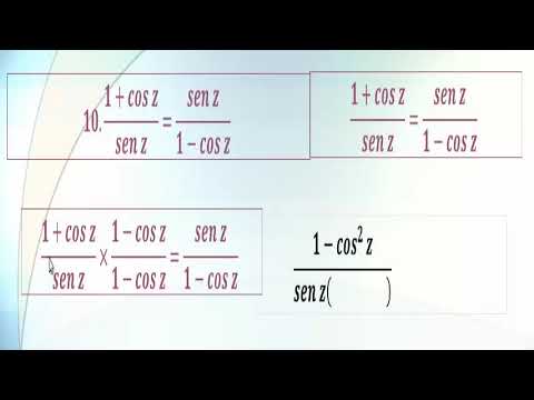 10. (1+cos z)/(sen z)=(sen z)/(1-cos z) - YouTube
