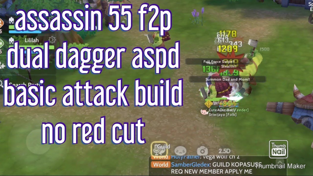 ASSASSIN 55 F2P DUAL DAGGER ASPD AUTO/BASIC ATTACK ONLY (+EP) RAGNAROK ...