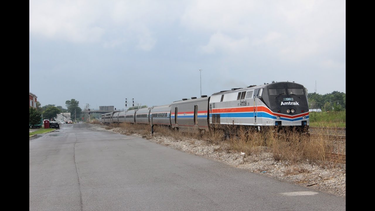 AMTK 130 Heritage Unit on Amtrak 448 "Lake Shore Limited" at East Syracuse, NY August 22, 2018 ...
