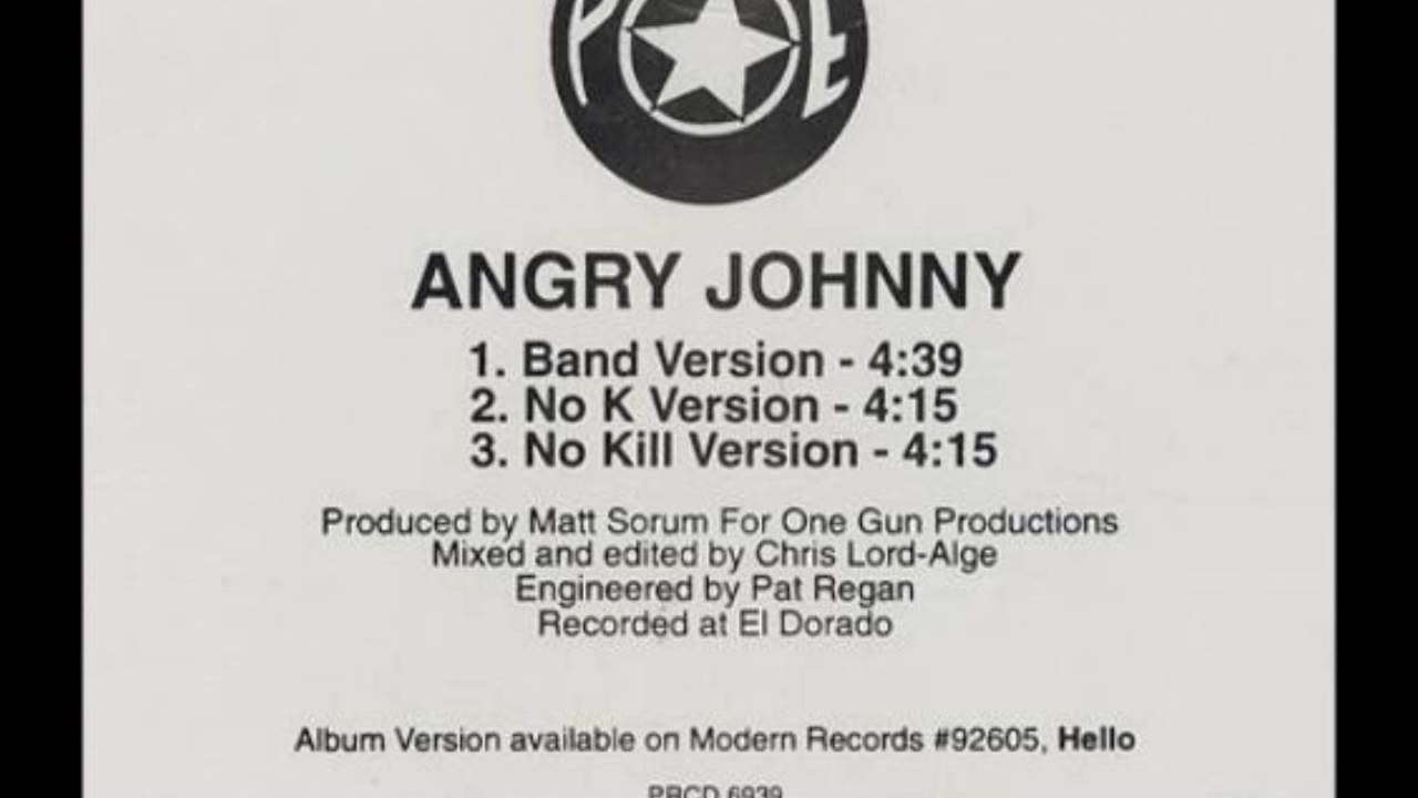 Poe - Angry Johnny (Band Version) - YouTube