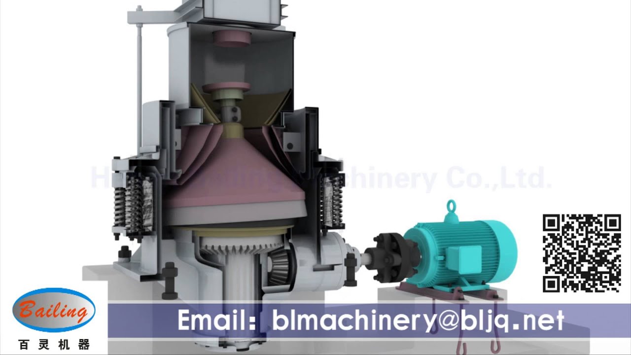 3D Animation Demo of spring cone crusher - YouTube