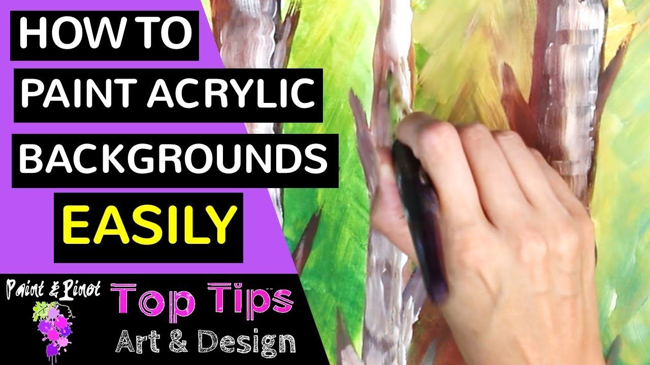 How to paint backgrounds easily - tips on composition - YouTube