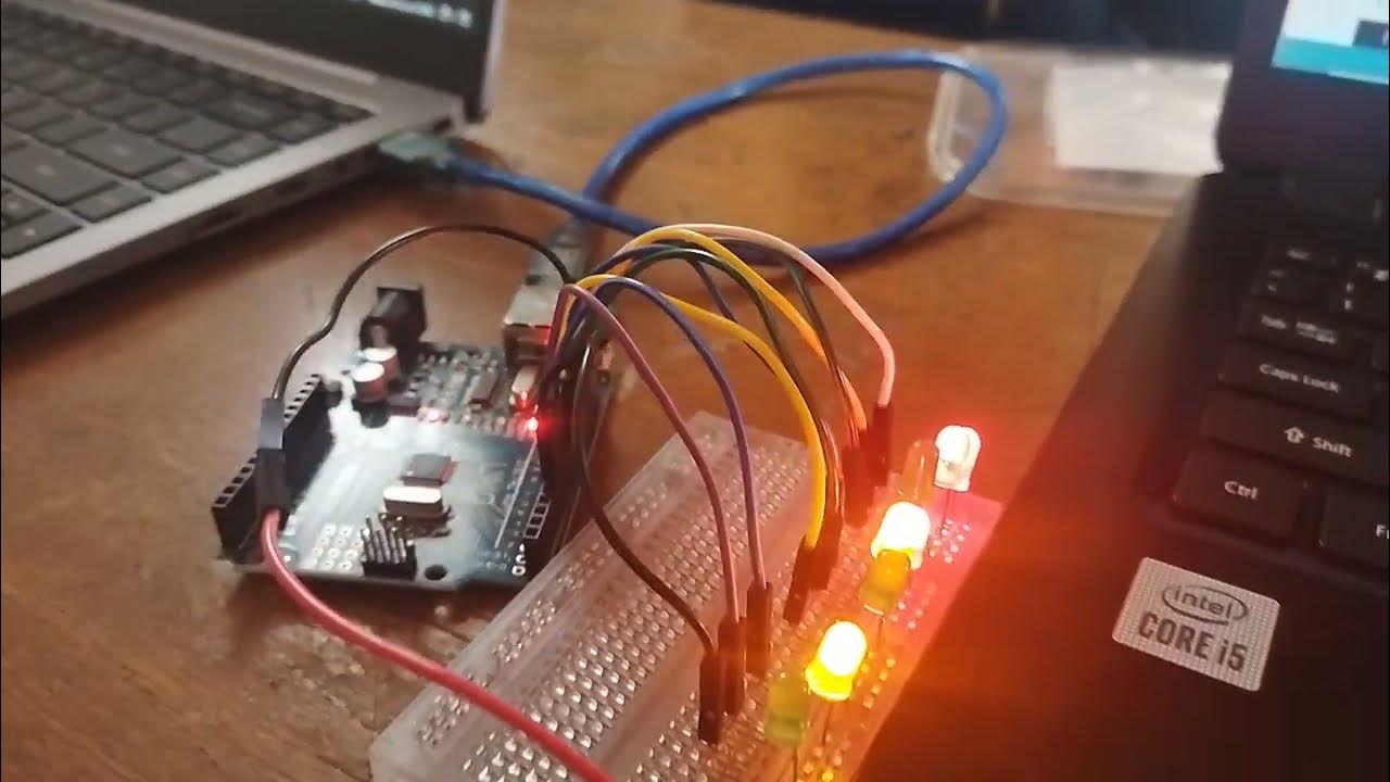 TRAFFIC LIGHT 3 simpang Lampu merah di arduino uno - YouTube