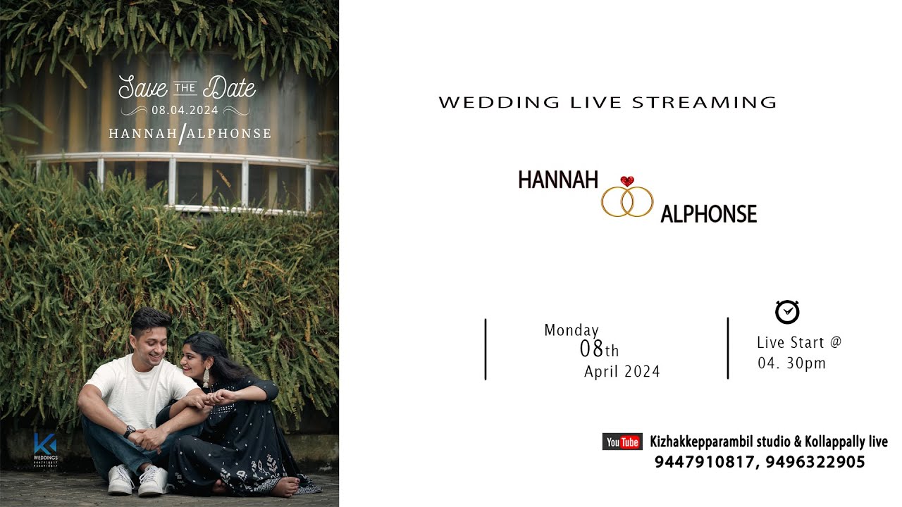 WEDDING CEREMONY // HANNAH & ALPHONSE , 08th April 2024 Live Start @04 ...