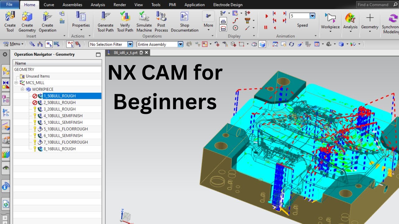 Nx Cam Tutorial For Beginners 1 How To Start Nx Cam Programming