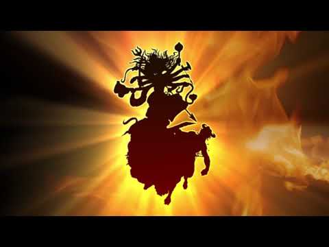 Angry Durga kali maa navrati fire animated background video , No ...