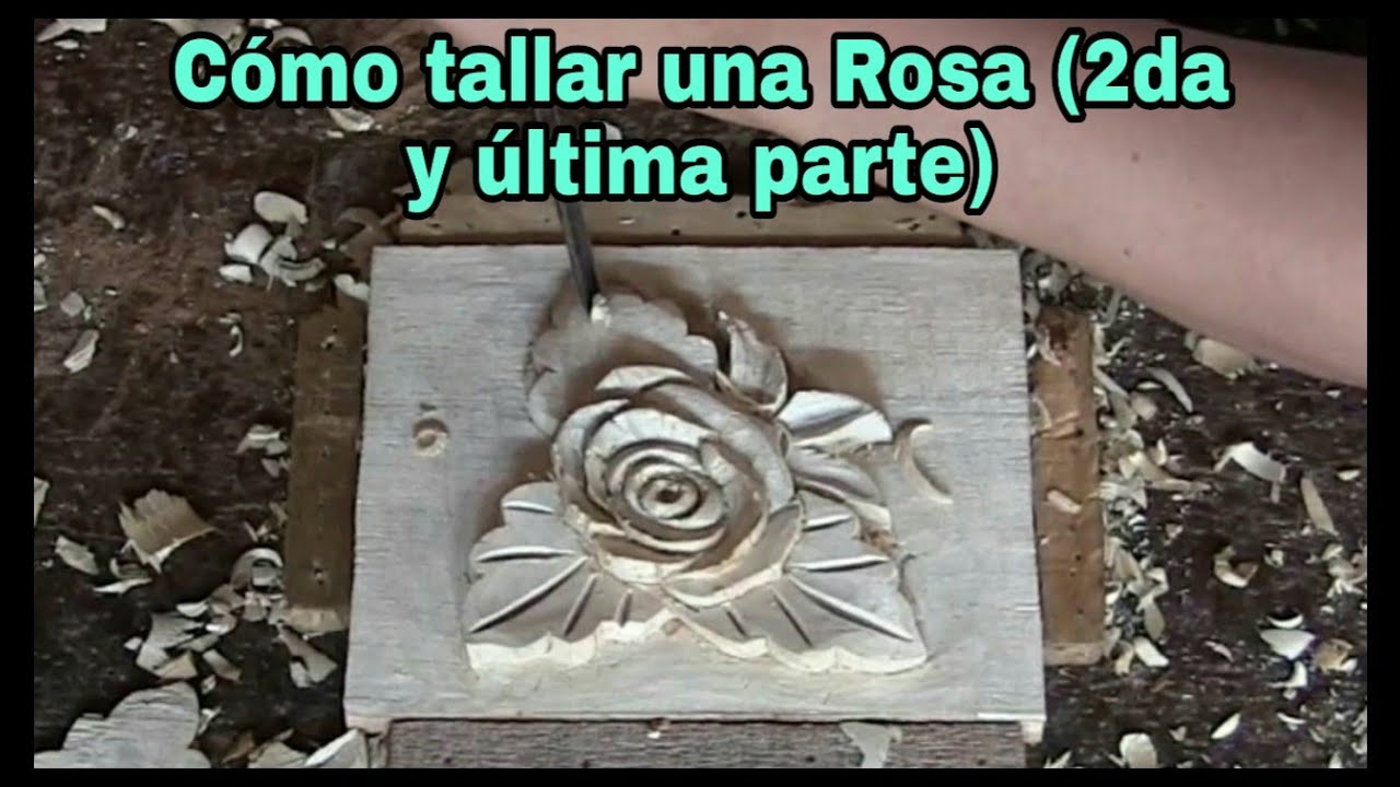 Como hacer una Rosa tallada en madera a mano con gubias #2 - Wood ...