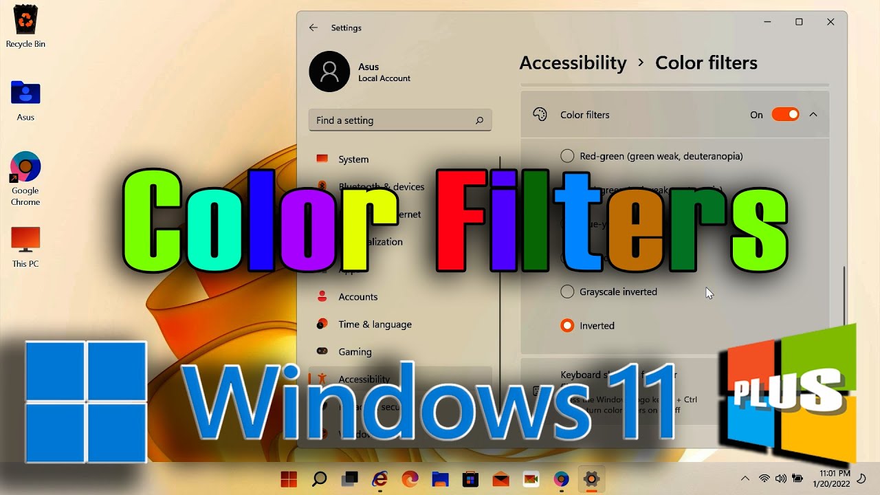Windows 11 Tutorials || Color filters on Windows 11 - YouTube