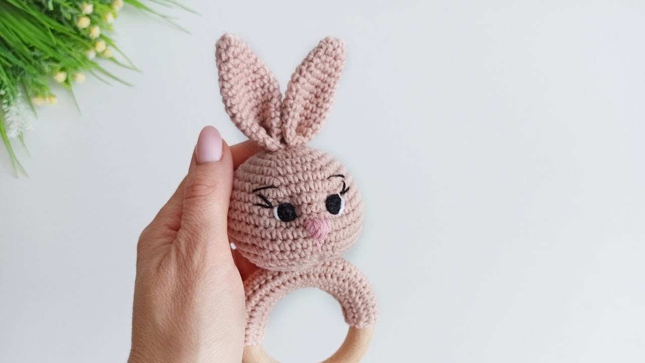 How to embroider eyelashes and eyebrows for an amigurumi bunny - YouTube