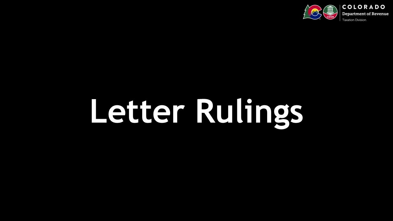 Letter Rulings - YouTube