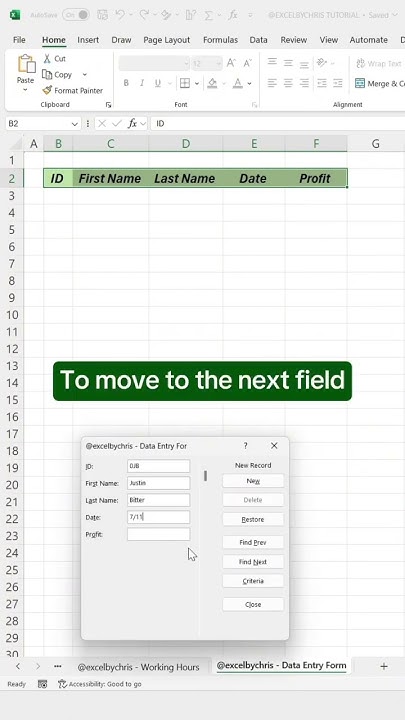 create form🔥 in excel #excel #computereducation - YouTube