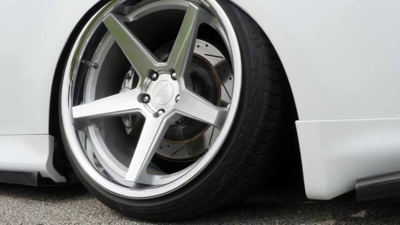 Bagged Infiniti G37 & Nissan 370Z Ferrada Wheels FR3 Air Ride - YouTube
