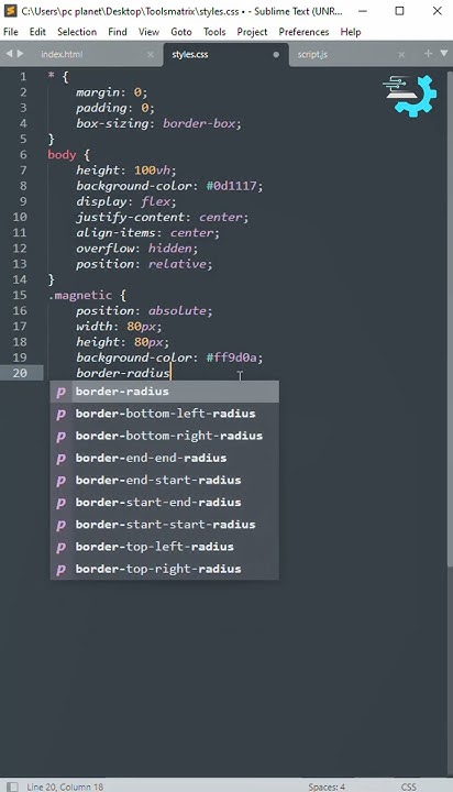 Magnetic Cursor Effect by HTML CSS and JavaScript - YouTube
