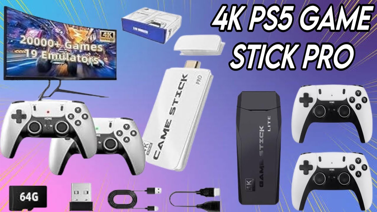 Ps 5 Game Stick Pro with 20,000+ Games | 4K HD Game Stick Unboxing ...