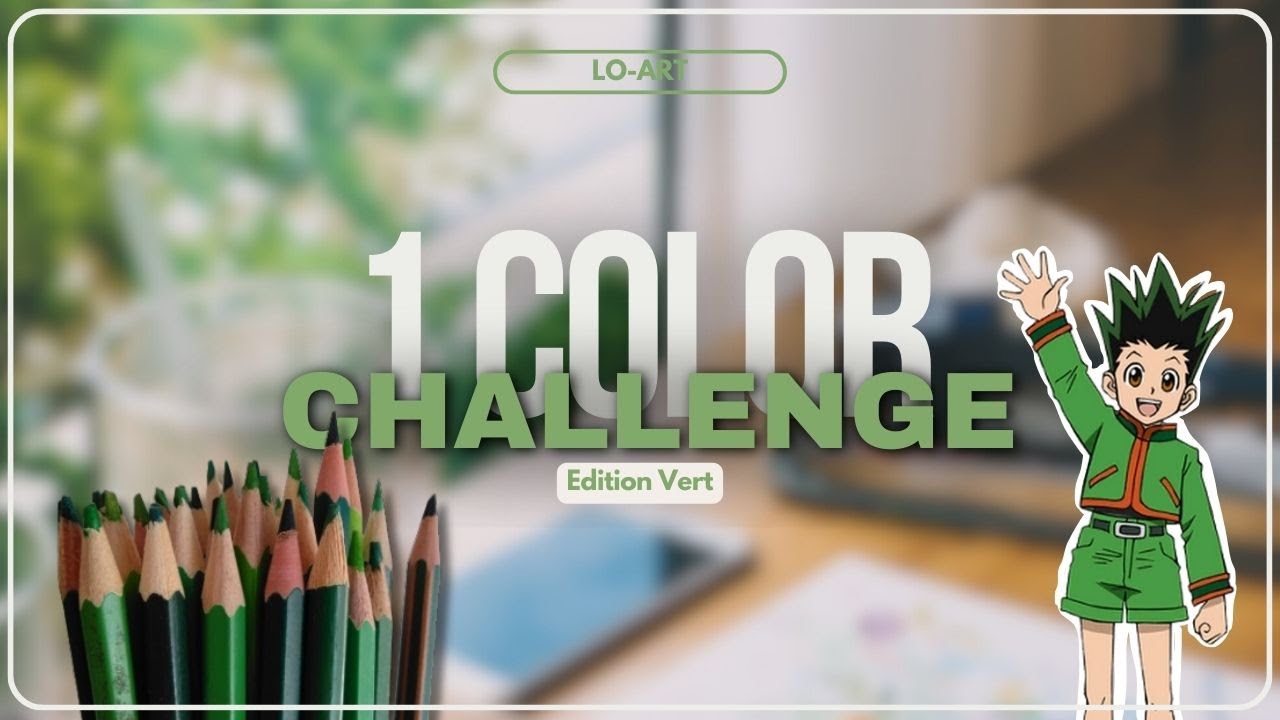 Je DESSINE avec 1 SEULE COULEUR ! (ONE COLOR CHALLENGE) (1) - YouTube