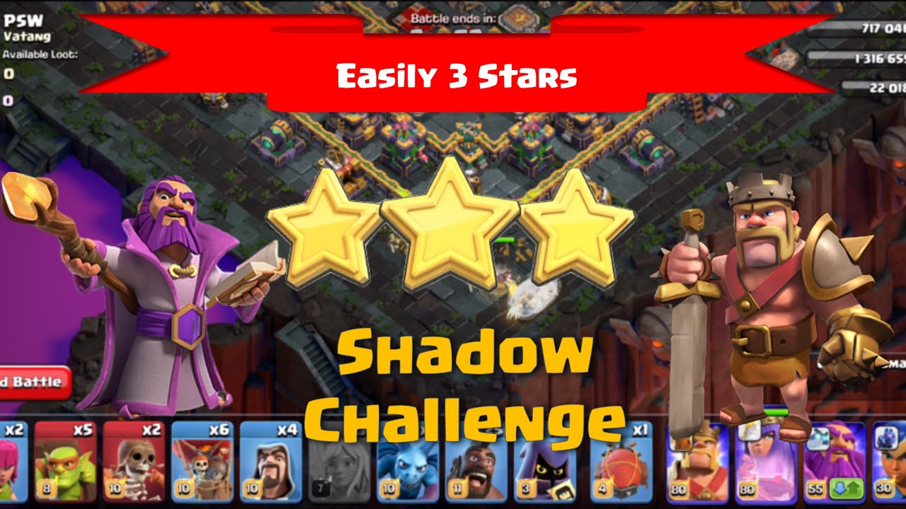 How to get three stars in shadow challenge [COC New Event] - YouTube