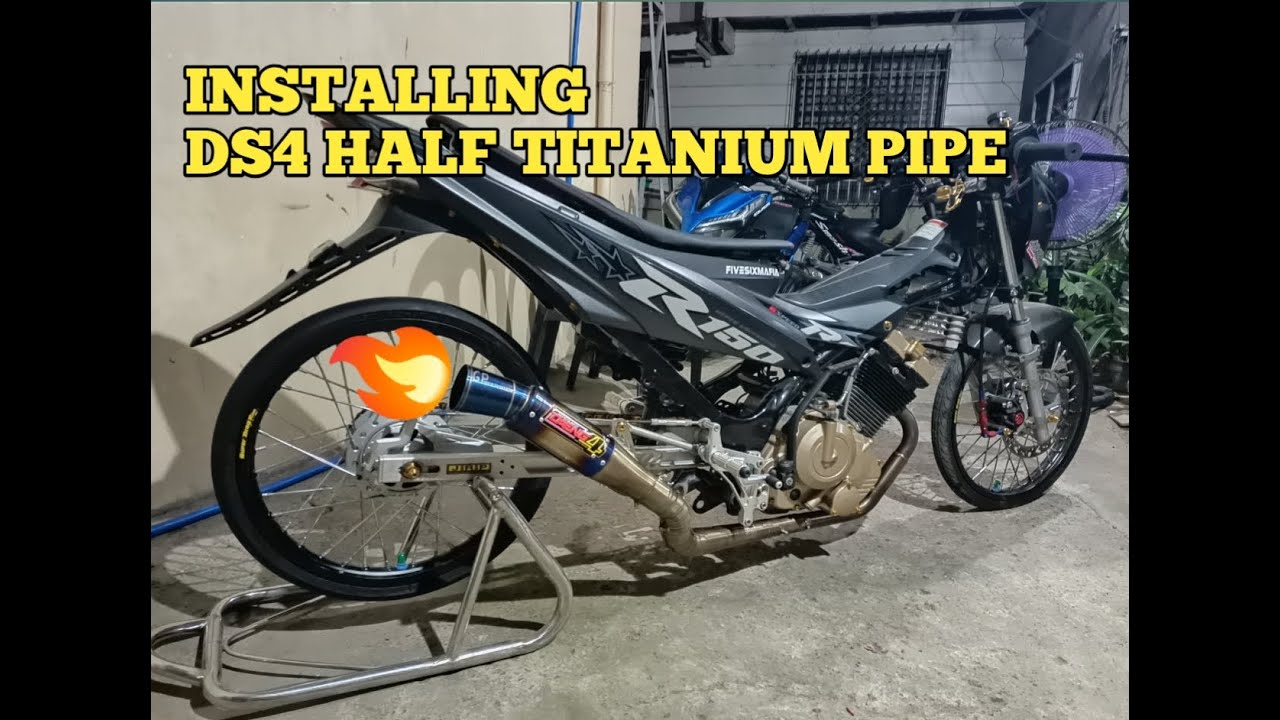 INSTALLING DS4 HALF TITANIUM PIPE🔥🔥 - YouTube