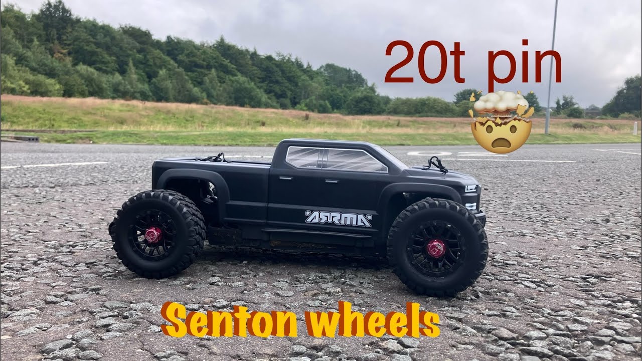 Arrma Big Rock 3s OG. Running senton wheels on 20t pinion. On and off ...