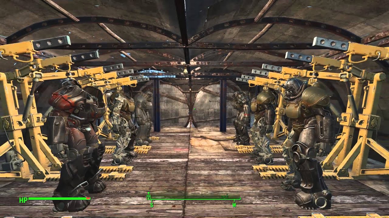 Fallout 4 Power Armor Garage - YouTube