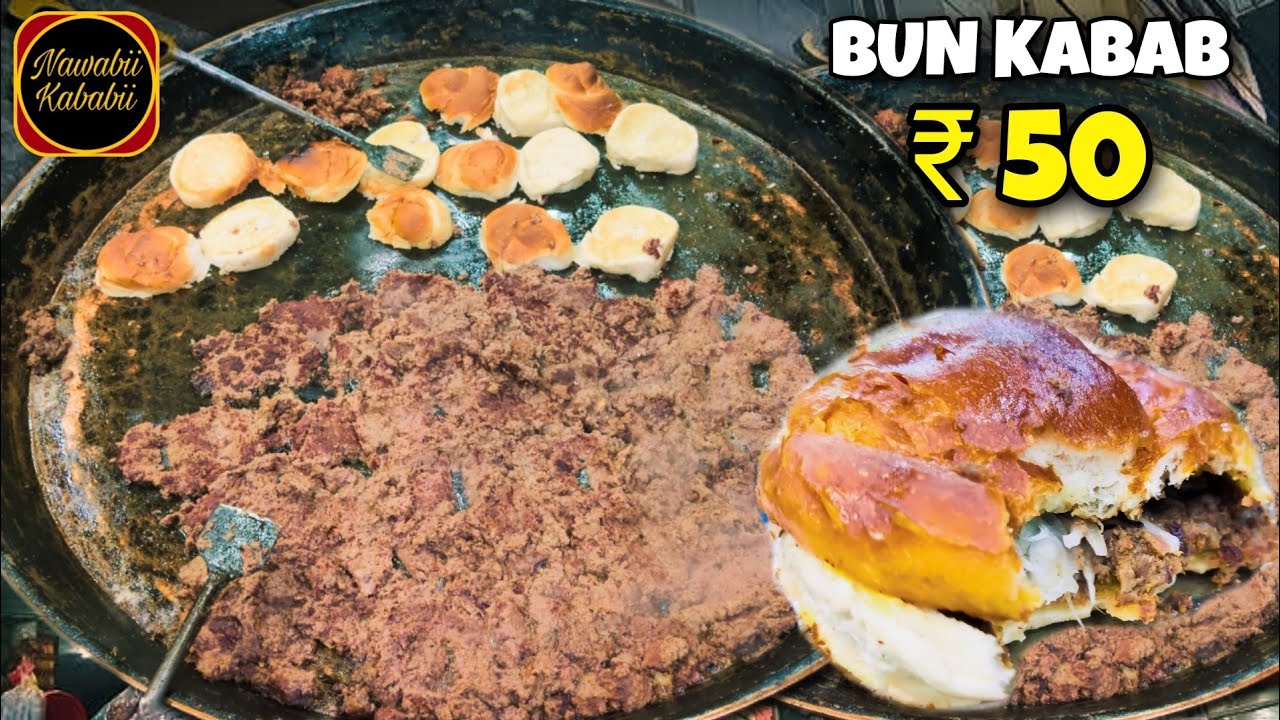 Best 'BUN KABAB' Rs.50/- Only | Boti Kabab | Indian Street Food ...