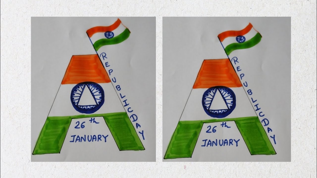 Indian Flag Alphabet Letters 🔠🇮🇳llEasy Drawing for Indian national flag ...