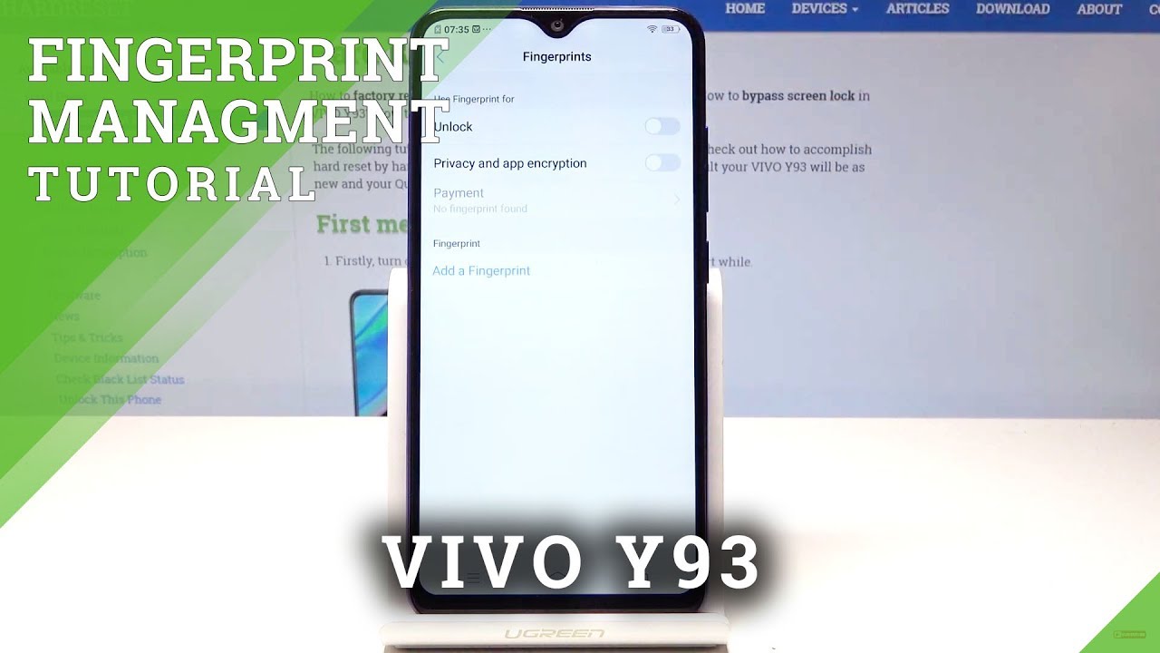 How to Set Up Fingerprint in VIVO Y93 - YouTube