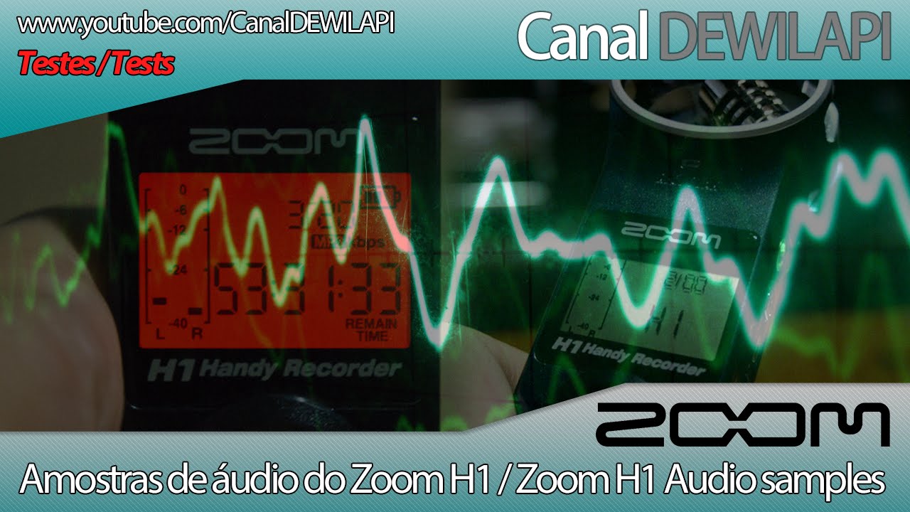 Teste - Amostras de audio do Zoom H1 | Samples from Zoom H1 - Português BR / English - 1080p HD