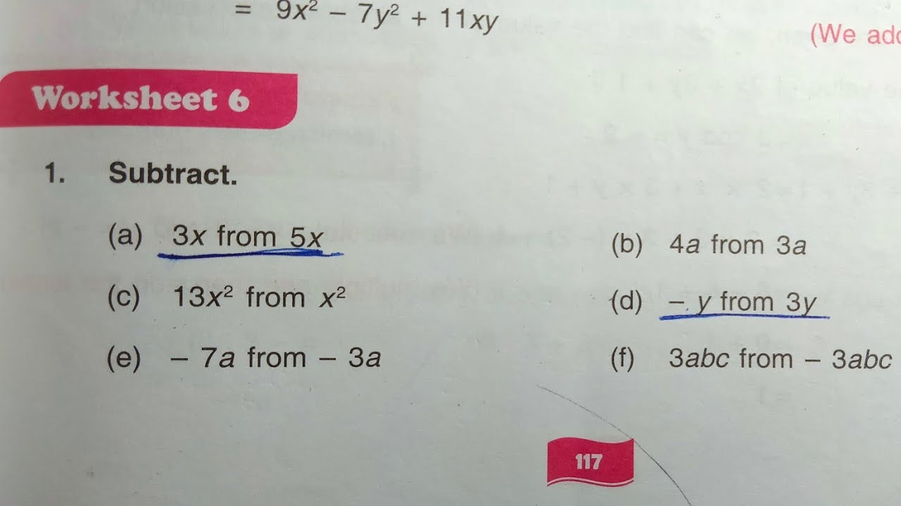 DAV Class 6 math chapter 6 worksheet 6 ।। Class 6 math chapter 6 ...
