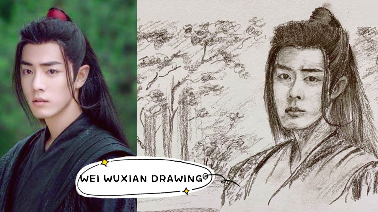 [Pencil Sketch] The Untamed Wei Wuxian Drawing - YouTube