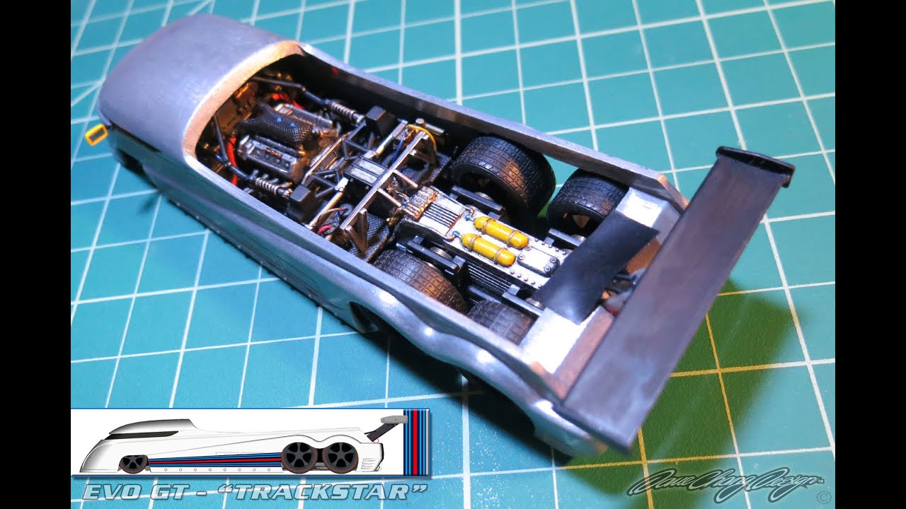 KUSTOMCITY EVO GT DRAG BUS - REAR WING ASSEMBLY PART 1 CUSTOMIZATION ...