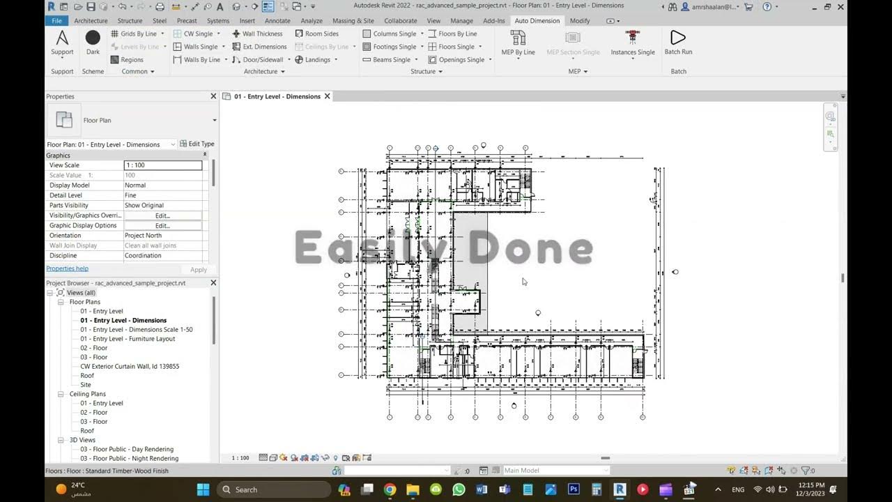 Batch Dimensioning Revit's Auto Dimension Pack 1.2.8 - YouTube
