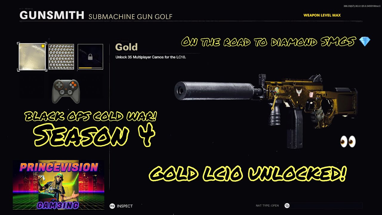 I FINALLY UNLOCKED GOLD CAMO FOR MY LC10! Call Of Duty: Cold War ...