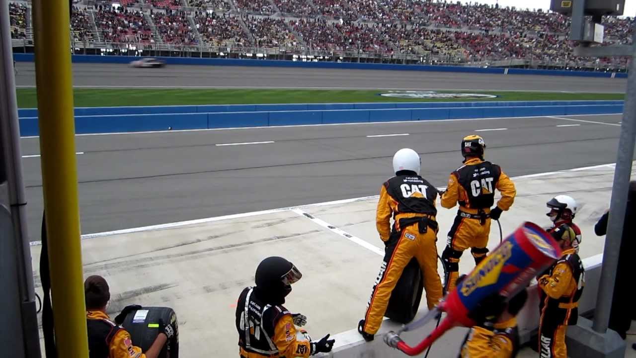 NASCAR: Jeff Burton #31 Pit Stop Fontana, CA 3-25-12 - YouTube