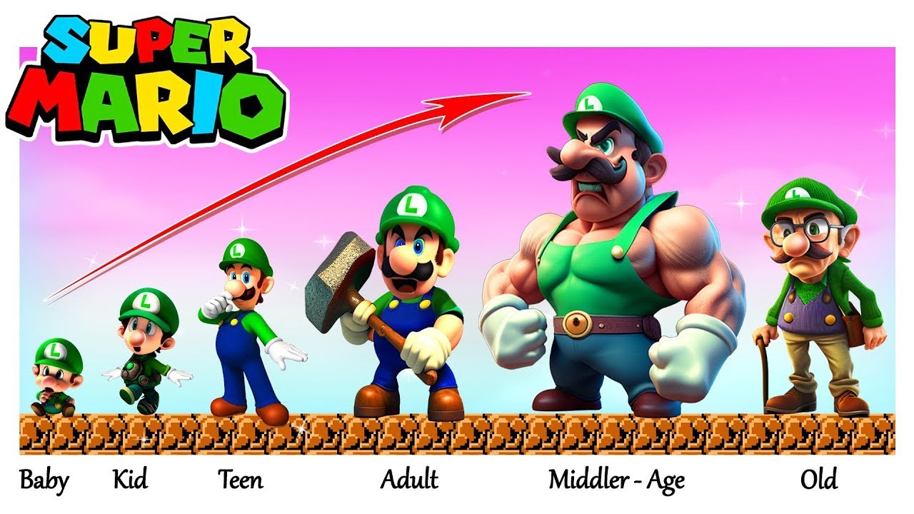 Super Mario Growing Up Compilation ️ WATCH THE SUPER MARIO BROS MOVIE ...