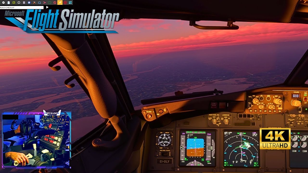MSFS2020 | PMDG BOEING 737 | INSANE GRAPHICS SUNSET | LANDING Eindhoven ...