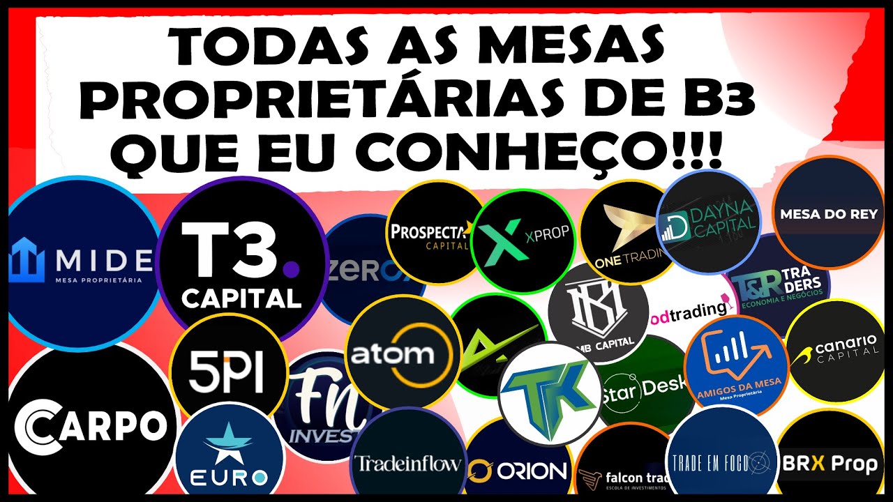 "TODAS" AS MESAS PROPRIETÁRIAS QUE EU CONHEÇO PARA OPERAR DAY TRADE NA ...