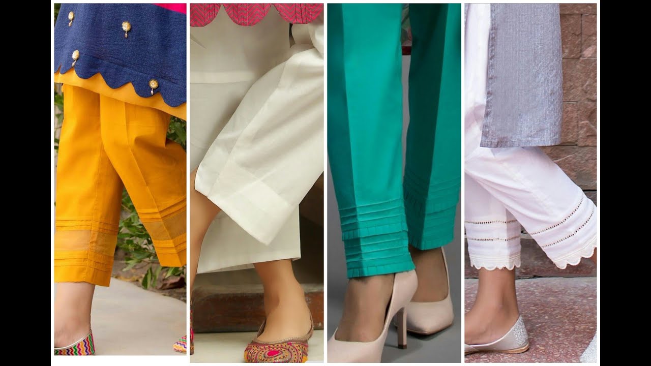 Trouser designs for summer//shalwar designs// - YouTube