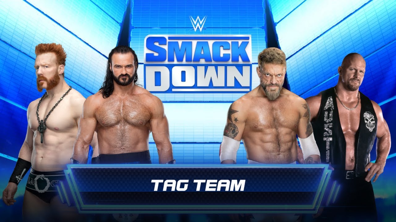 Drew McIntyre & Sheamus vs Steve Austin & Edge | WWE Smackdown, WWE ...
