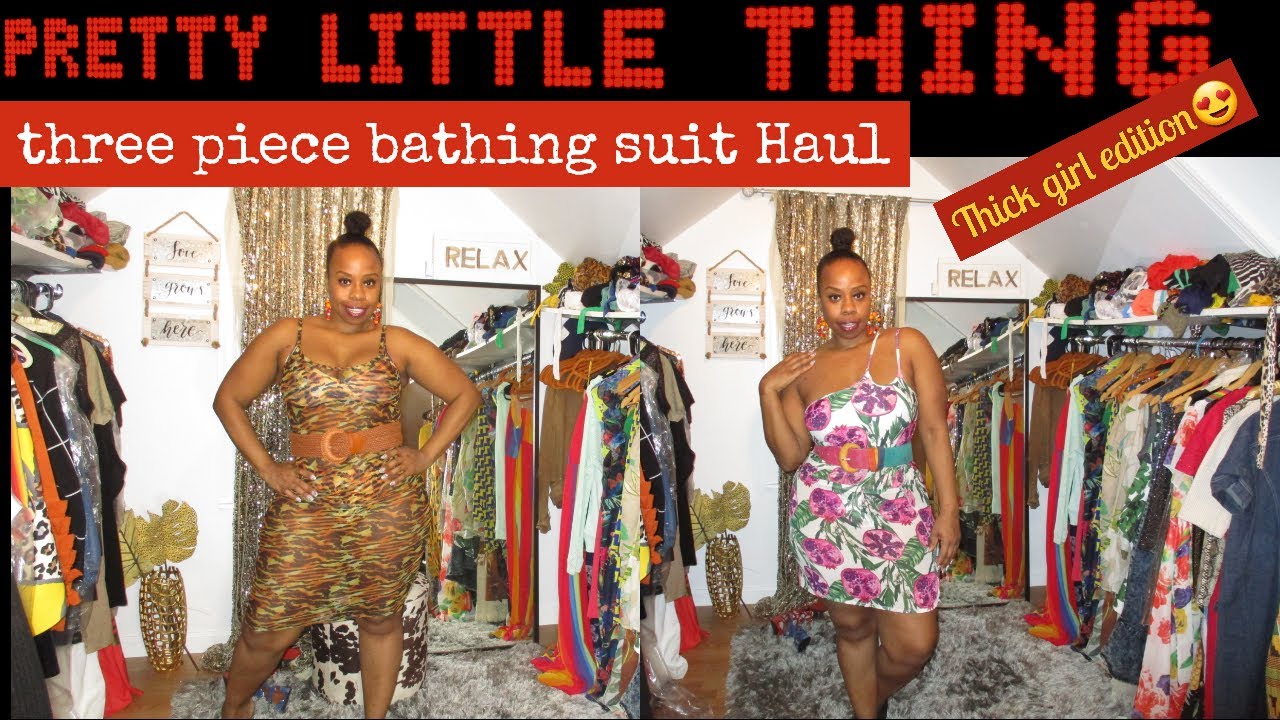 Thick curvy girl | Plus size Pretty Little Thing |bathing suit three ...