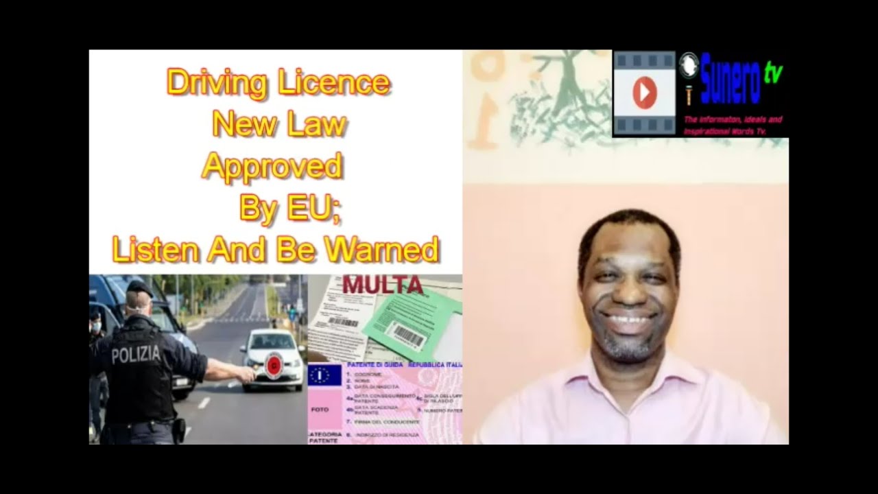 Driving Licence New Law Approved By EU - YouTube