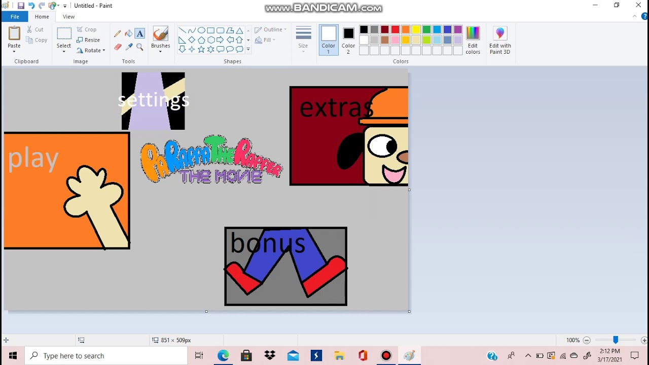 parappa the rapper movie menu selection - YouTube