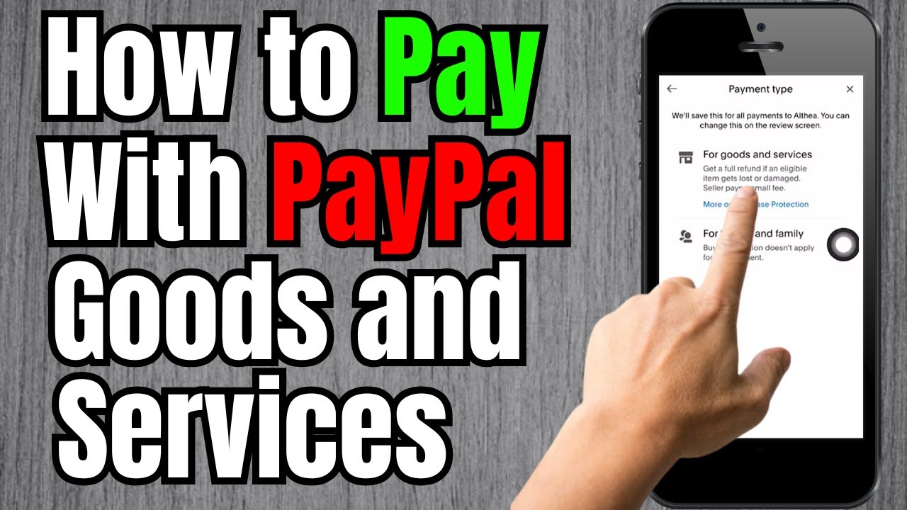 How To Pay Someone With Paypal Goods And Services Youtube