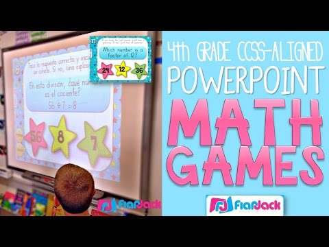 4th Grade CCSS Aligned PowerPoint Math Games - YouTube