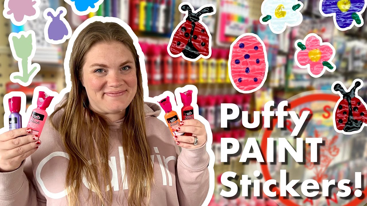 Step-By-Step Puffy Paint Stickers for SPRING || How-to, EASY Seasonal ...
