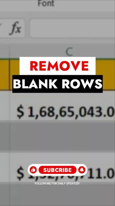 How to Remove Blank Rows in Excel Quickly #excel #exceltips #exceltricks #exceltutorial - YouTube