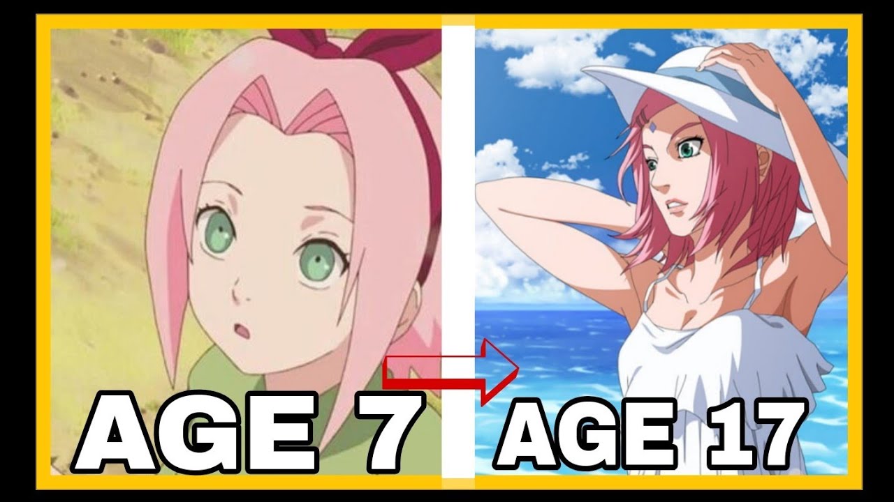 Sakura Haruno in childhood and old age. From 5 to 25. - YouTube