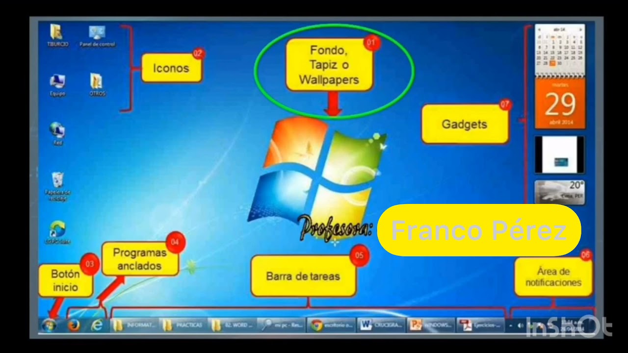 Partes de la pantalla de windows - YouTube